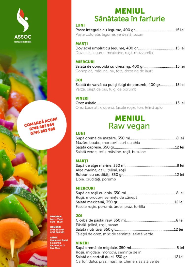 MENIUL ZILEI BAIA MARE - Restaurant Assoc