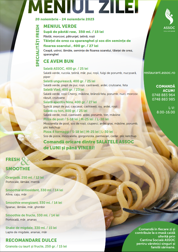 MENIUL ZILEI BAIA MARE - Restaurant Assoc